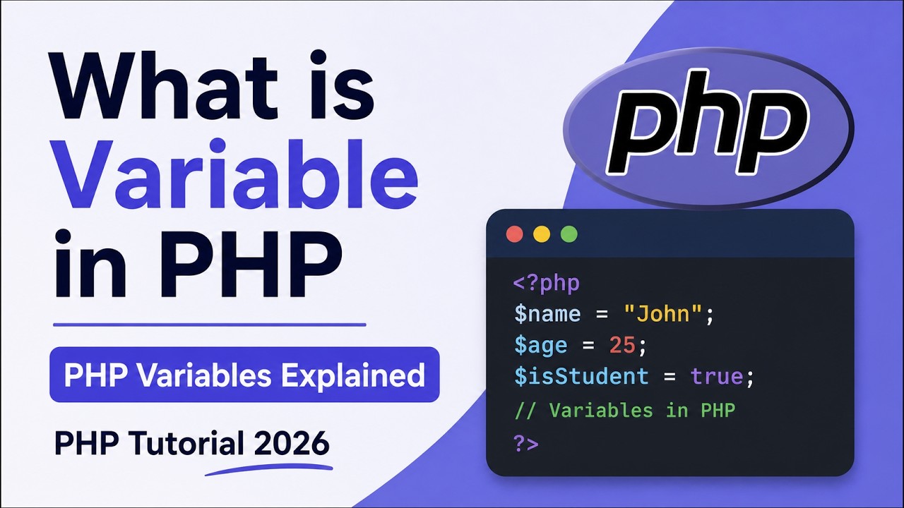 What is Variable in PHP | PHP Variables Explained | PHP Tutorial 2026