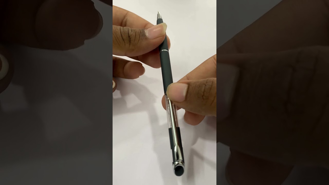 Matte Gray Diamond Twist Ball Pen (Blue Ink) – Elegant & Smooth Writing Experience