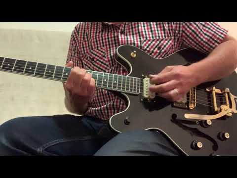 1982 Guild SF4 / Starfire IV Left Hand Lefty Black Refinish | Reverb