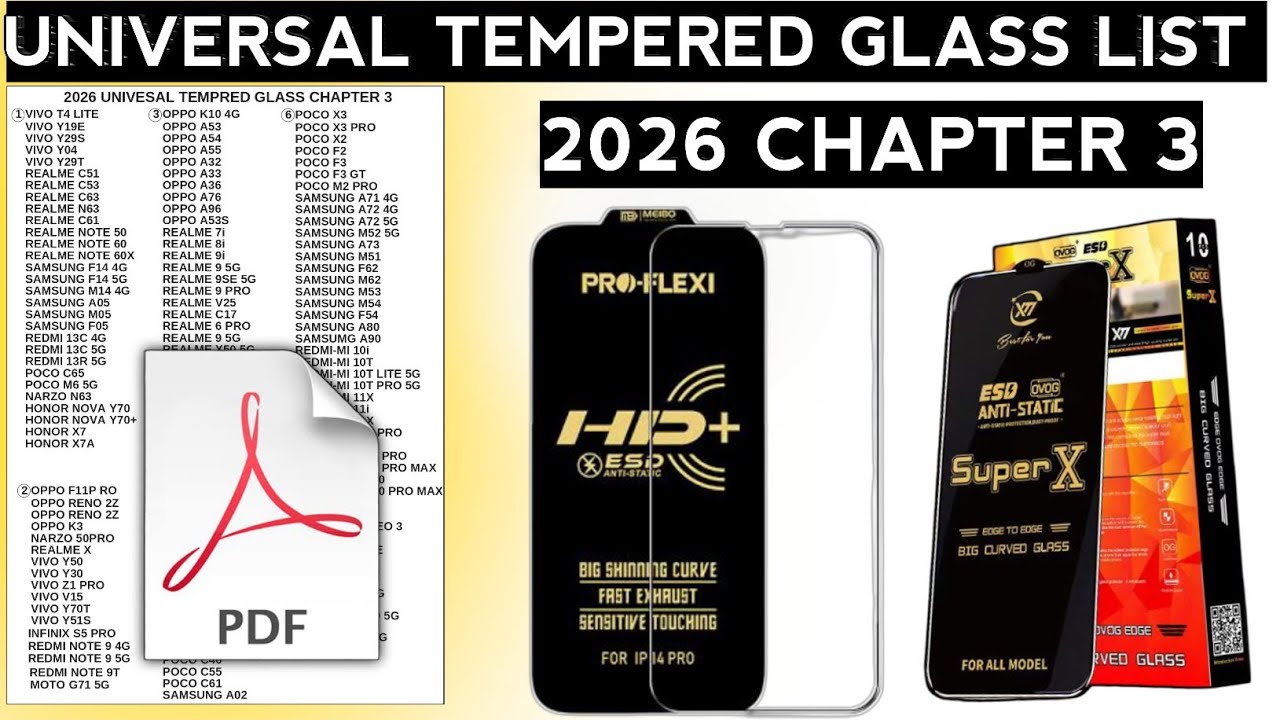 2026 Chapter 3 Tempered Glass List | Vivo, Oppo, Samsung, Redmi & More
