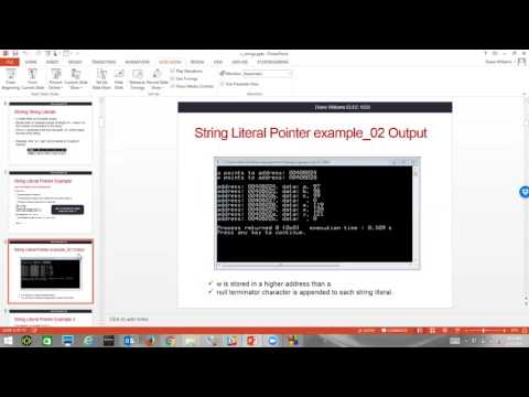 Part 1, string literals