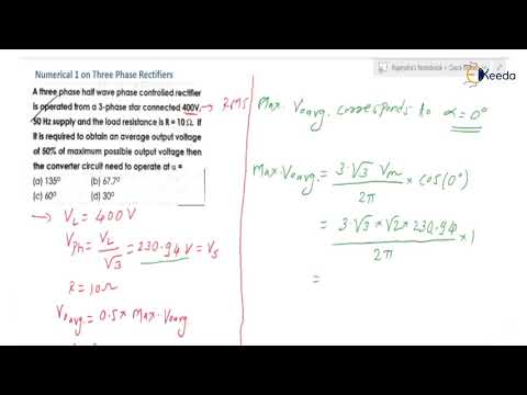 Mastering Problems On Three Phase Controlled Rectifiers - GATE Power Electronics Numerical 1 ...