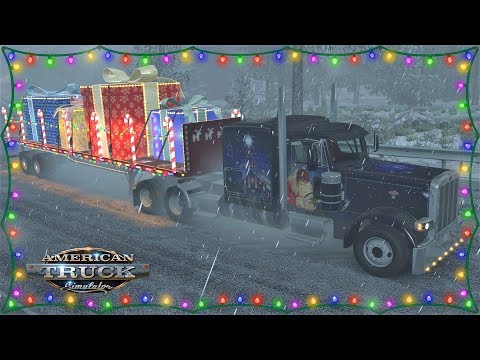 American Truck Simulator Christmas Event Delivering Last Minute Gifts In The Snow