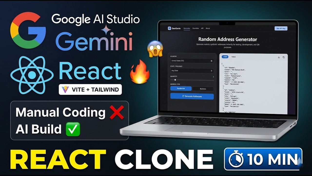 Build React JS Cloned Website in 10 Minutes No Coding! (2026) #reactjsforbeginners #aiprojects