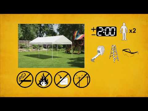 ShelterLogic Max AP 10Ft.W Canopy - 20ft.L x 10ft.W x 9ft.8in.H, 6-Leg, Model# 25757