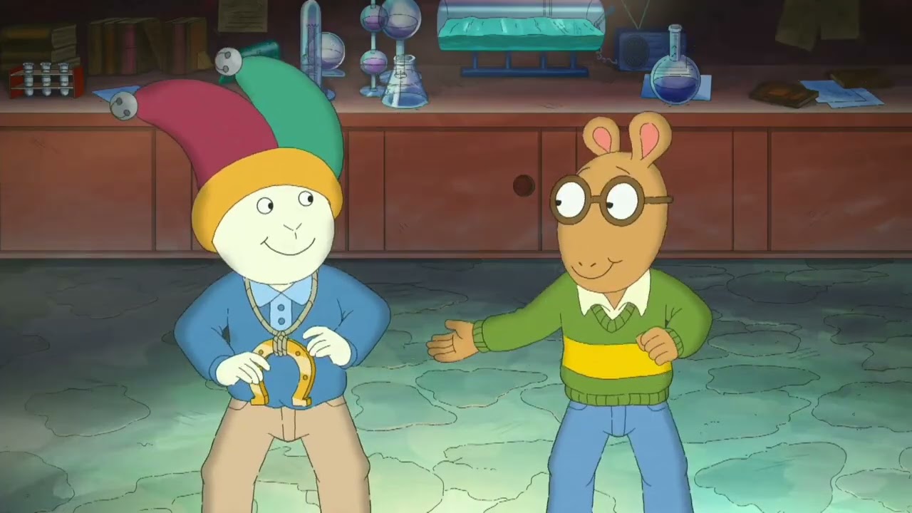 Buster Baxter and Arthur Read holding their hands together