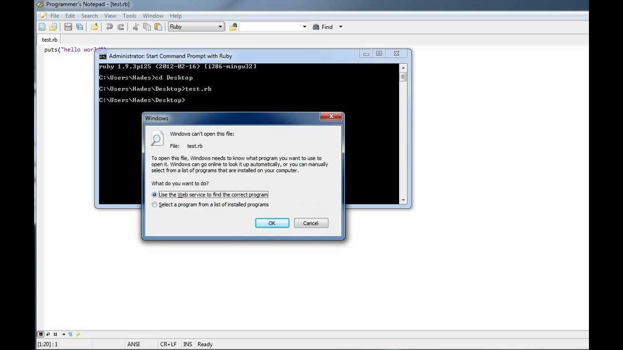 Ruby Programming Tutorial: Part 1 - Hello World