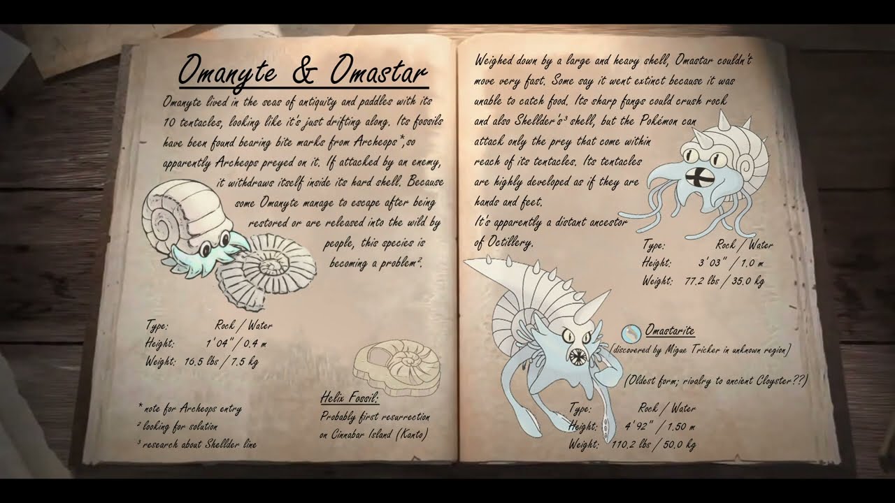Entry #2: Fossils [Omanyte Evolution Line]