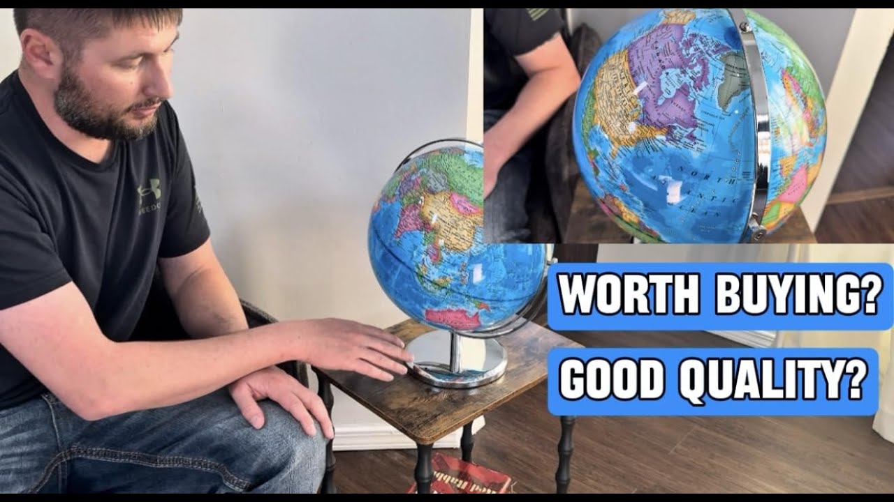 Waldauge Illuminated World Globe with Stand, 13