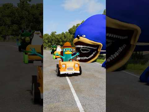 Funny Cars vs Crazy Cars vs Crazy Shin Sonic Tapes in BeamNG.drivet