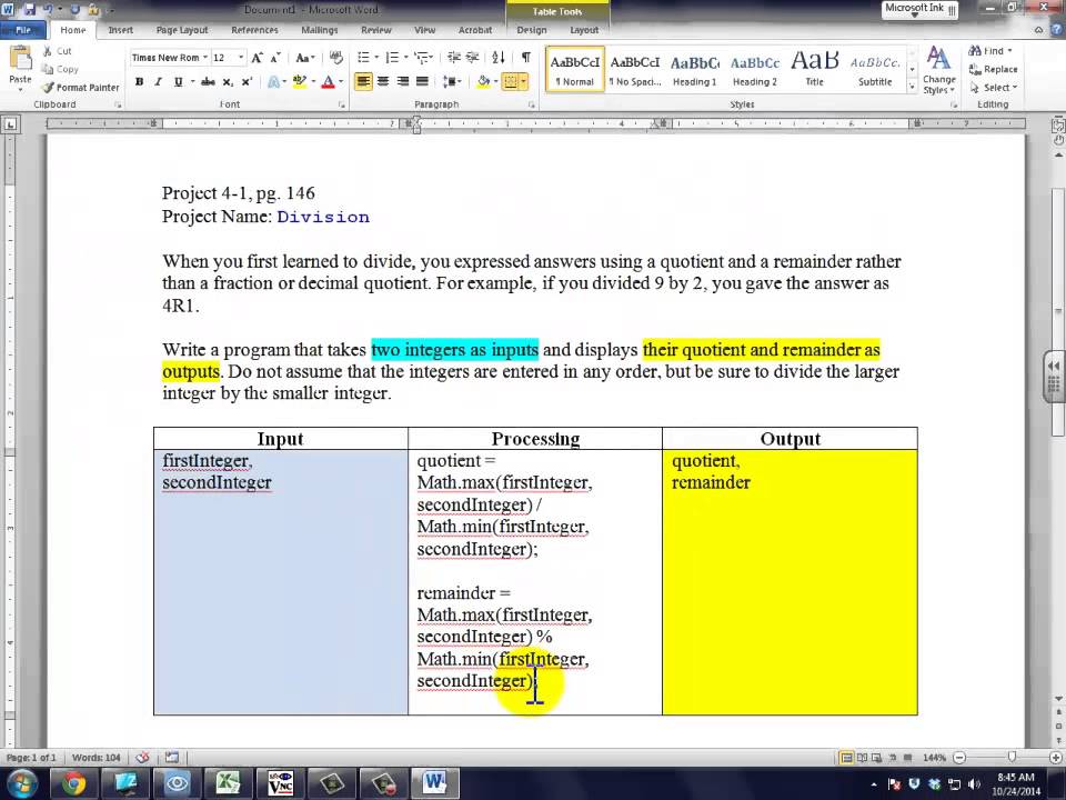 Using Math.max() and Math.min() in a Java program