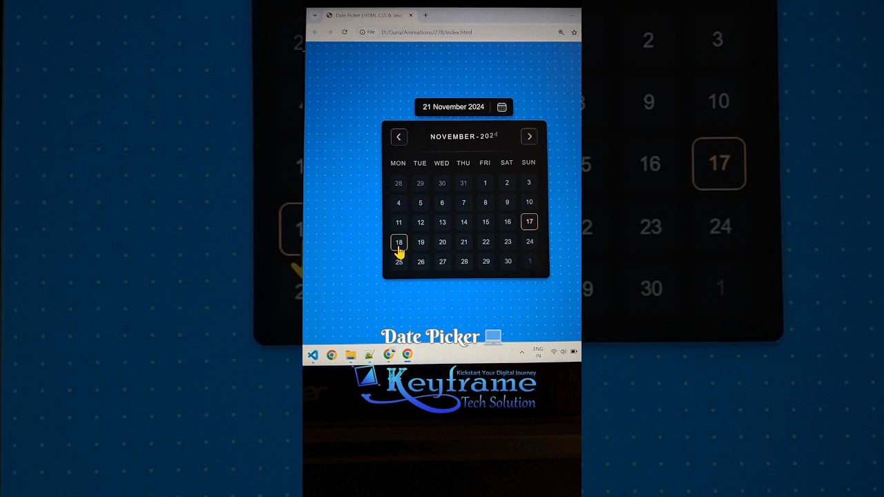 Date picker | HTML CSS & JavaScript