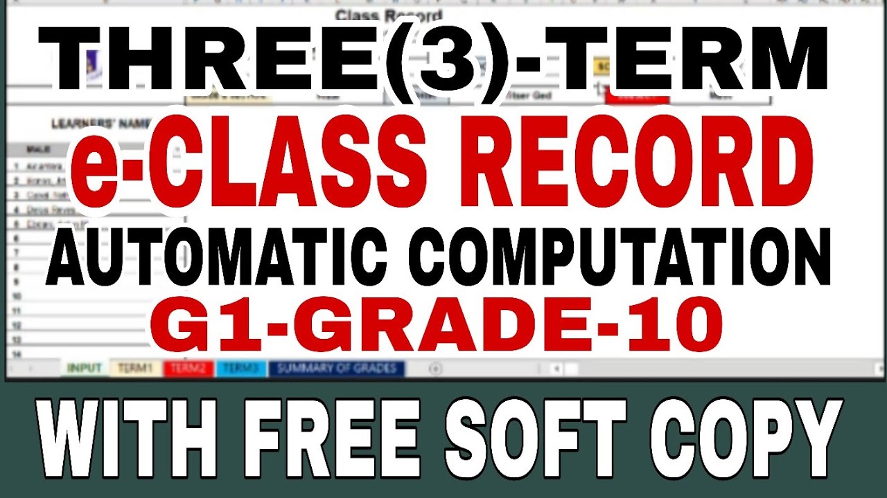 Paano gamitin ang 3-Term e-Class Record