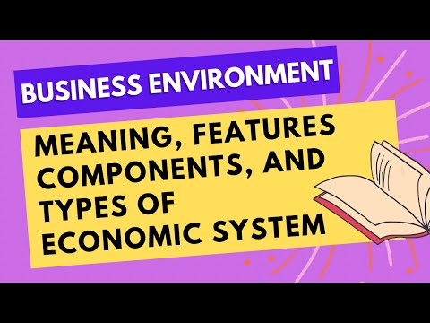 Meaning, Features components, and types of economic system| Business environment #bba #mba #notes