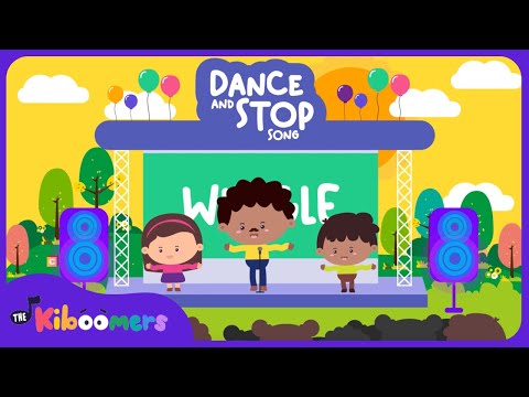 Dance & Stop Song | Most Fun FREEZE DANCE | The Kiboomers Kids Songs and Nursery Rhymes
