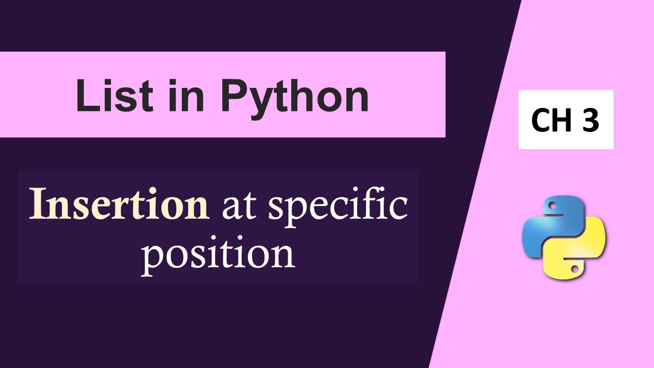 insert Method in Python|List in Python|Insertion in List Python|Python Tutorial in Hindi