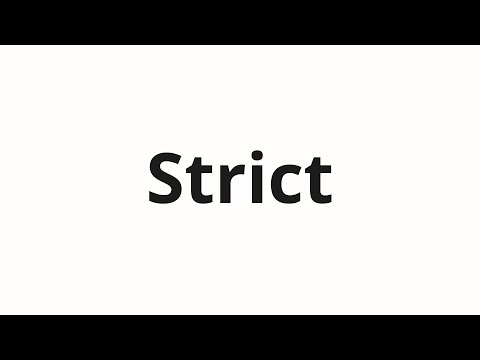 How to pronounce Strict