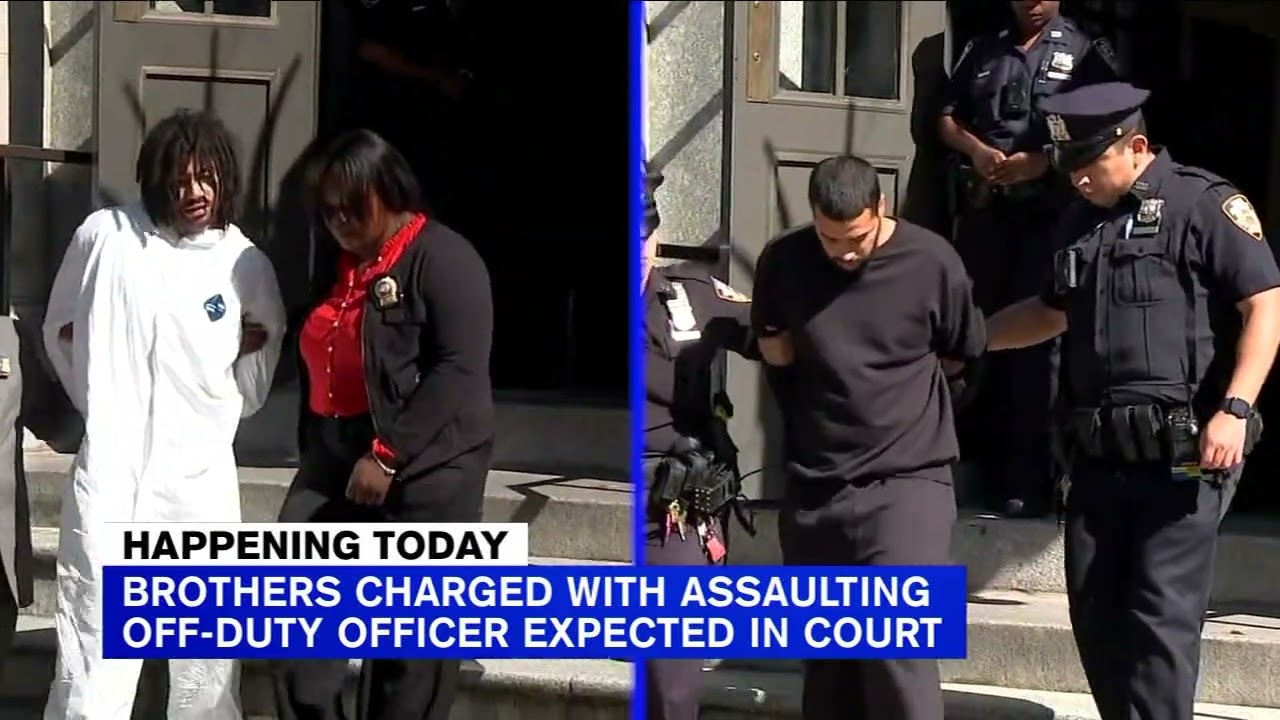 Brothers charged with assaulting off-duty NYPD officer set to appear in court