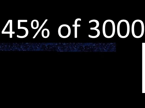 45% of 3000 , percentage of a number . 45 percent of 3000 . procedure