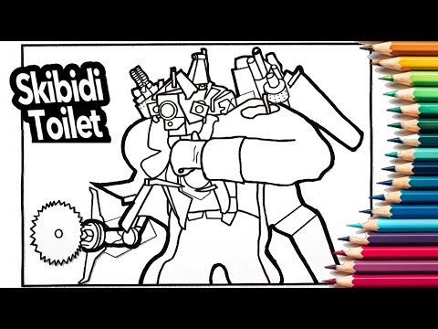 Skibidi Toilet 67 Coloring Pages: Titan Cameraman coloring