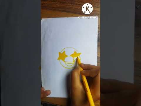 Star⭐ Eyes emoji 🥰 #shorts #emoji #artist #drawing