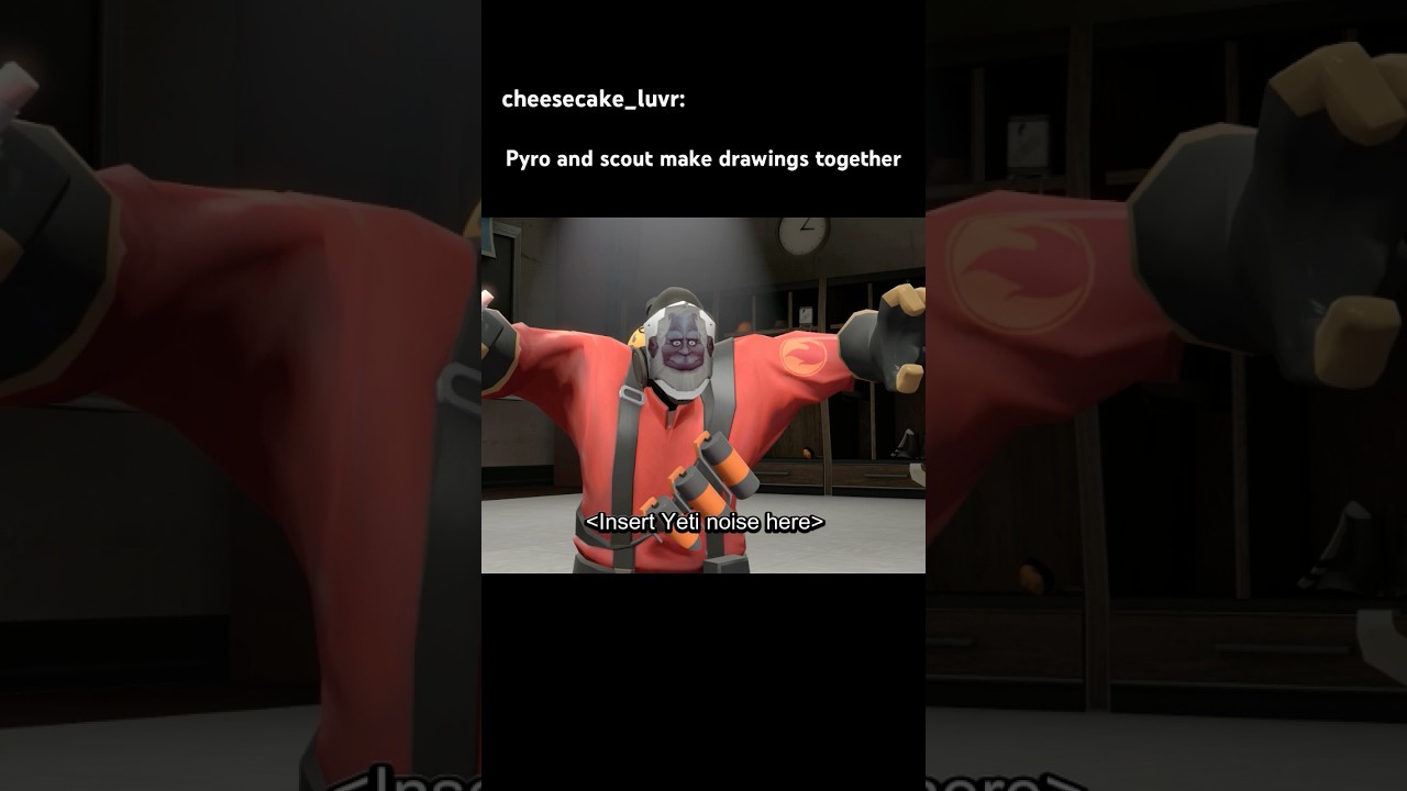 Pyro and Scout Have a Secret Art Club