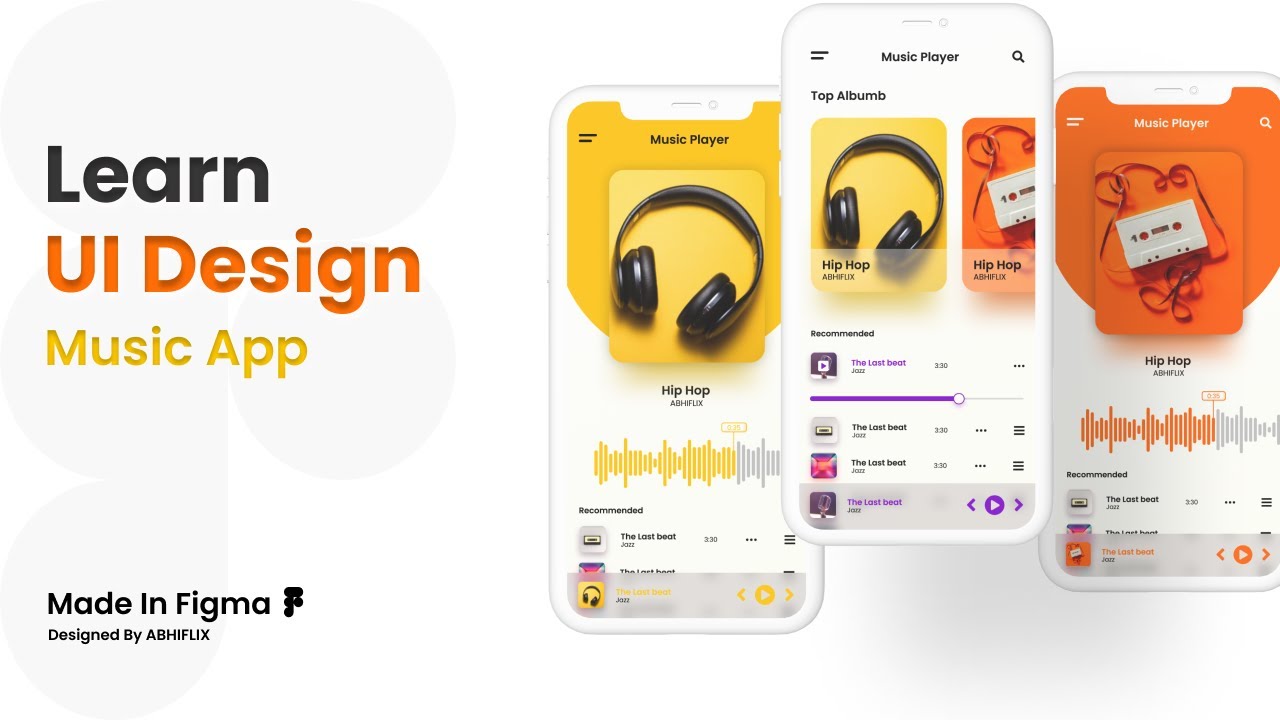 Learn UI Design - Music Player App | Figma