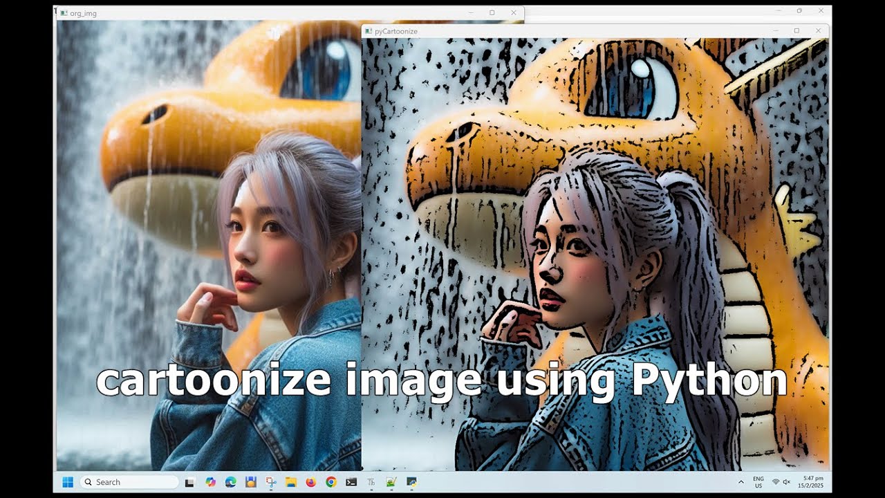Cartoonize image using OpenCV in Python