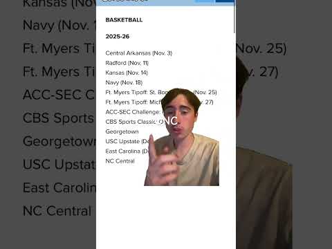 UNC basketball non-conference schedule đź‘€