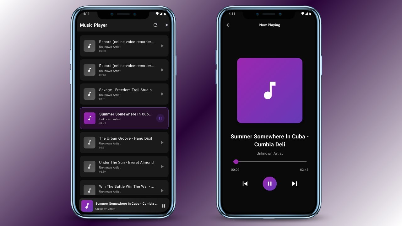 Complete Music Player App Using Flutter - Flutter Tutorial