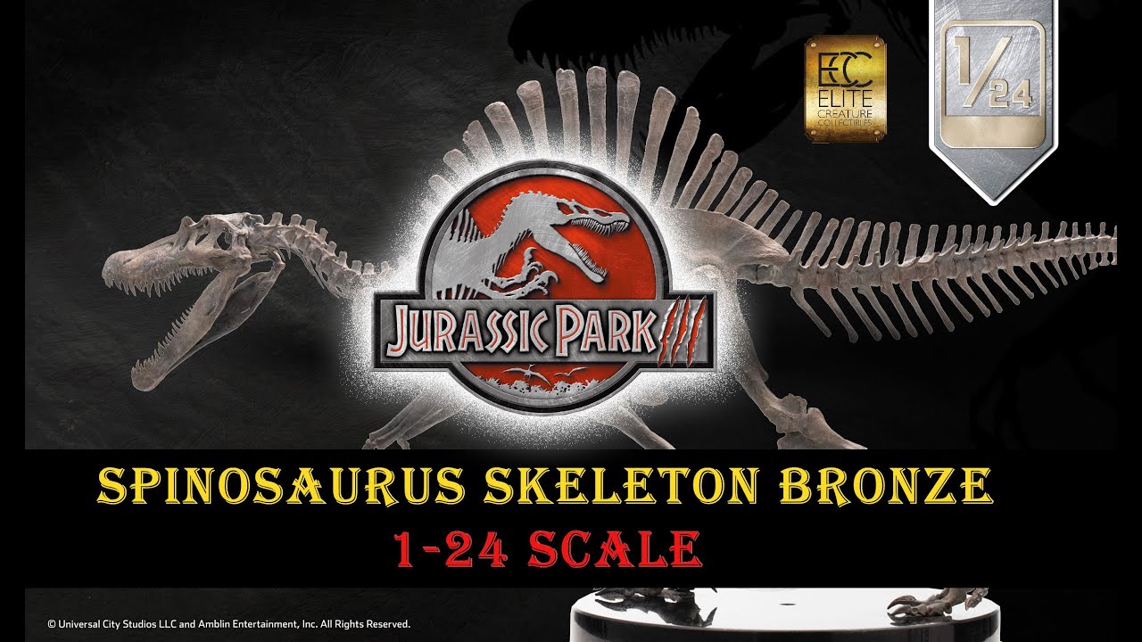 Spinosaurus 1:24 Scale Bronze Skeleton