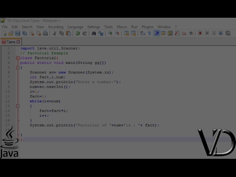 #7 Java Programming : Code to find the factorial of a number.