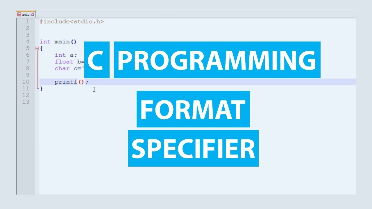 Format specifier in C Programming Language | Beginners Tutorial