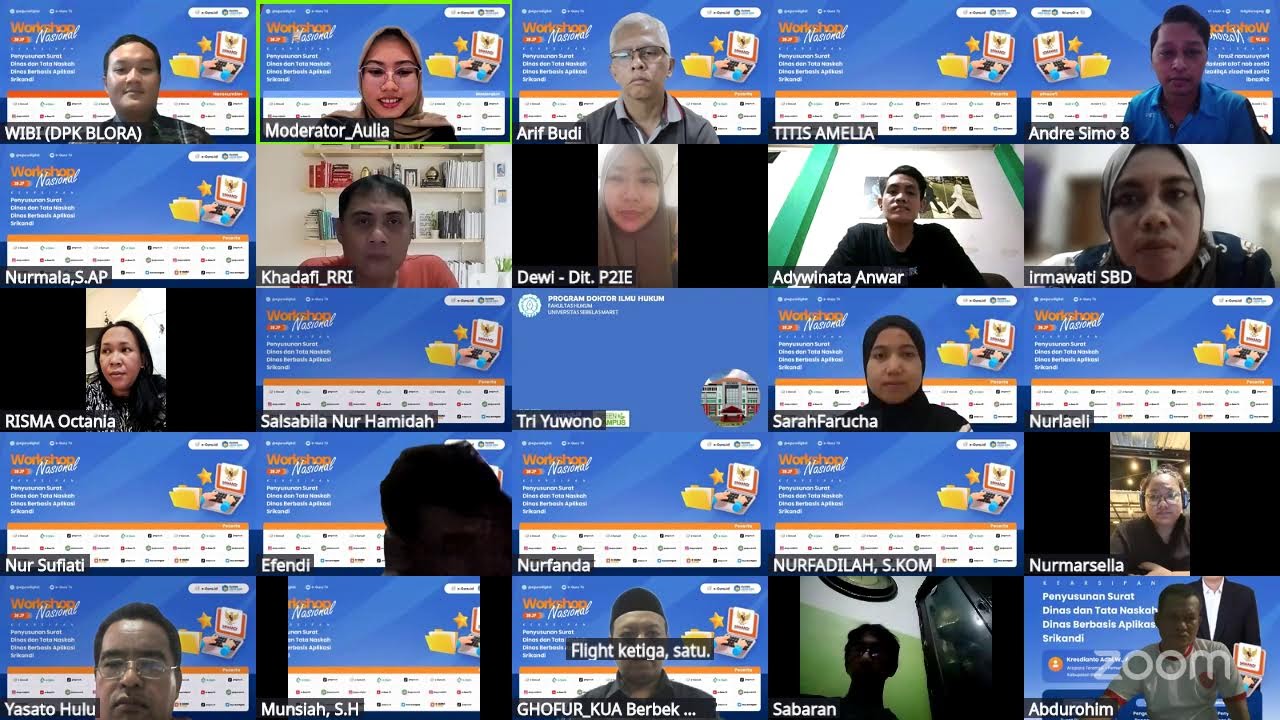 #1 Workshop 38 JP: KEARSIPAN Penyusunan Surat Dinas dan Tata Naskah Dinas Berbasis Aplikasi Srikandi