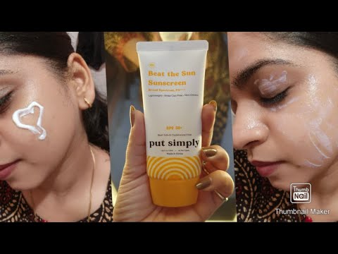 Put simply sunscreen honest review#putsimply#chemicalsunscreen