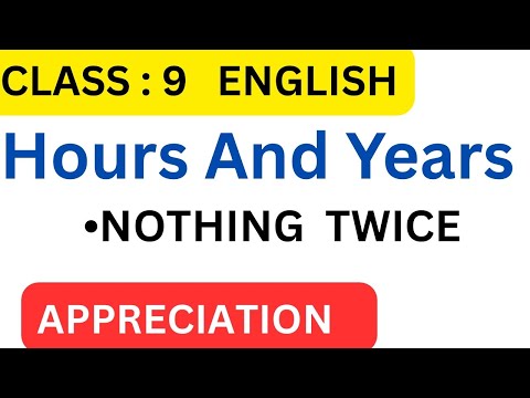 class : 9 English Appreciation of the poem Nothing Twice || in malayalam meaning also ||