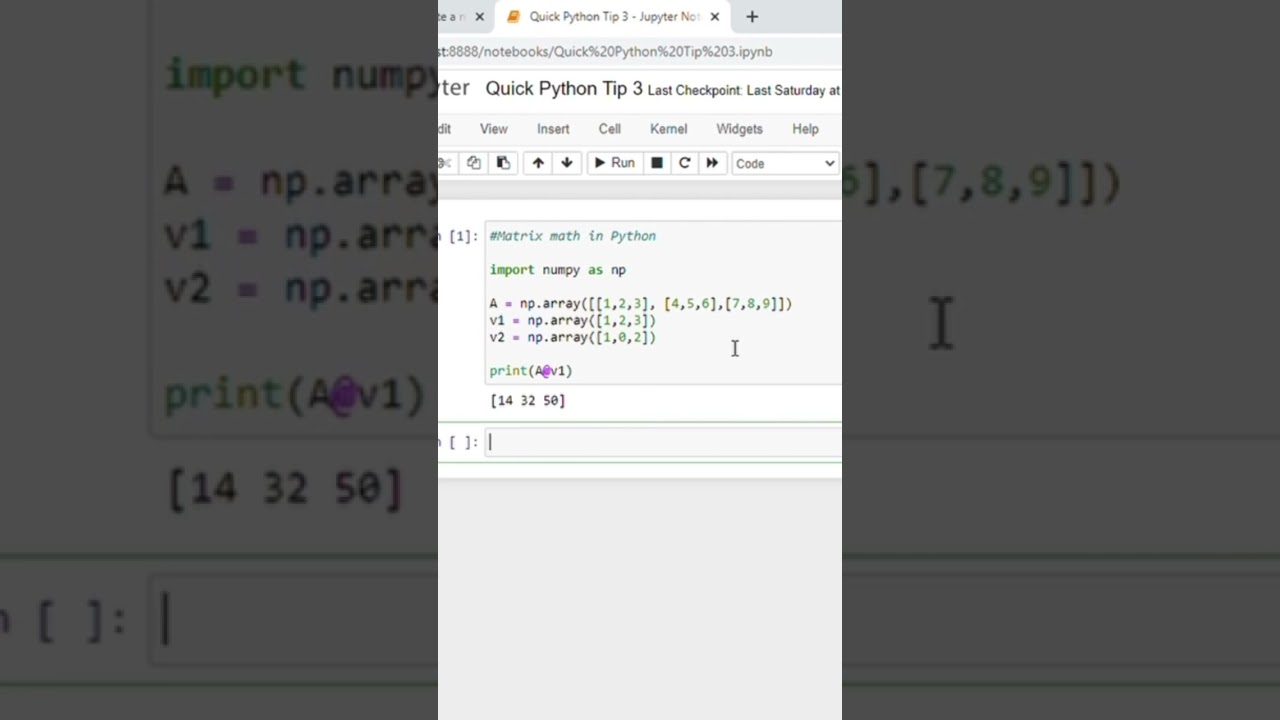 Python in Under One Minute: Matrix Math