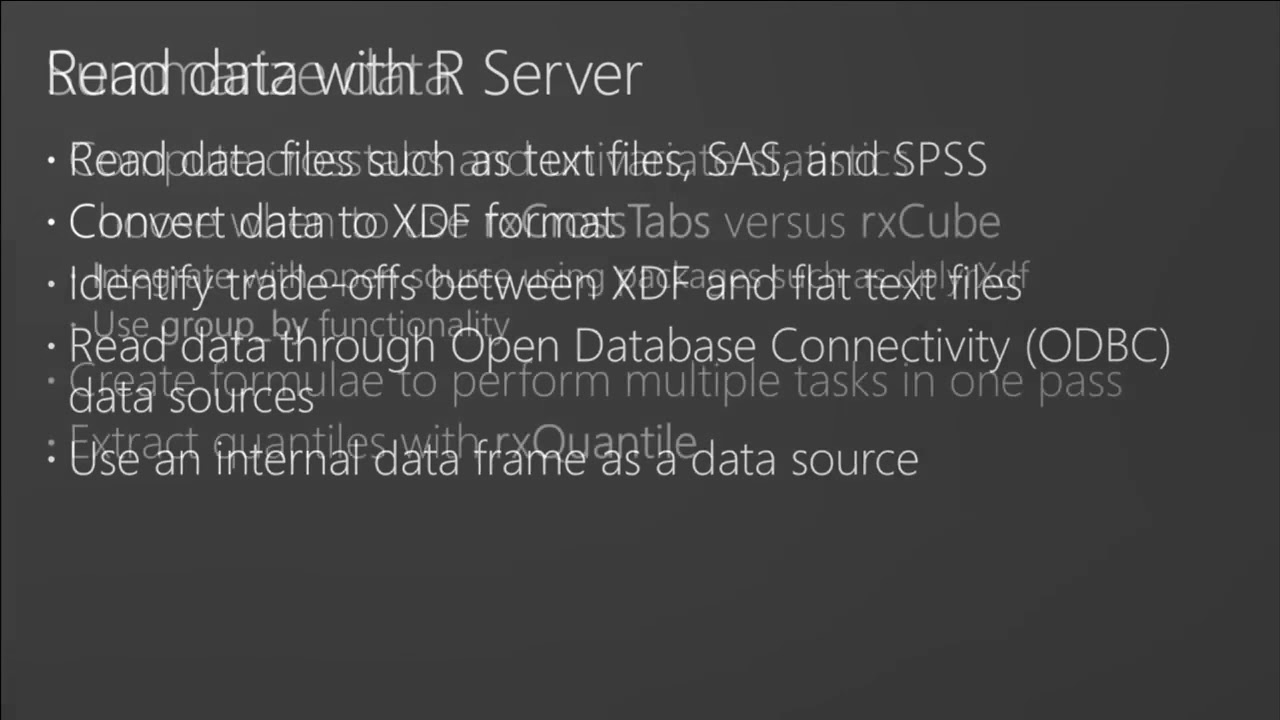 Cert Exam Prep Exam 70 773 Analyzing Big Data with Microsoft R  BRK3172