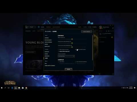 How To Disable Smooth Camera In League Of Legends Client 2017