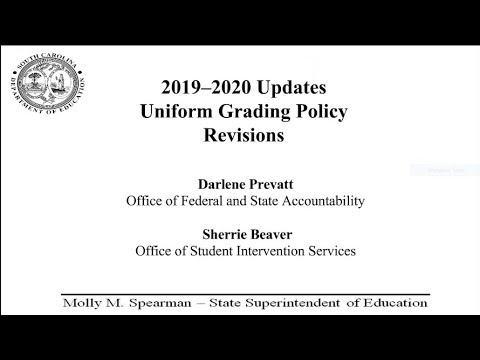 2019 Uniform Grading Policy Revisions