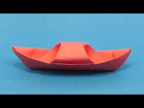 How To Make a Traditional Sampan Paper Boat – Origami Canoe Making For ...