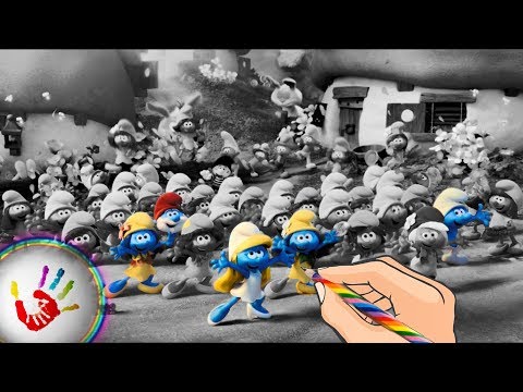The Smurfs 3 Lost Village A Scene Where Everyone Dances - Coloring Pages Video For KIds
