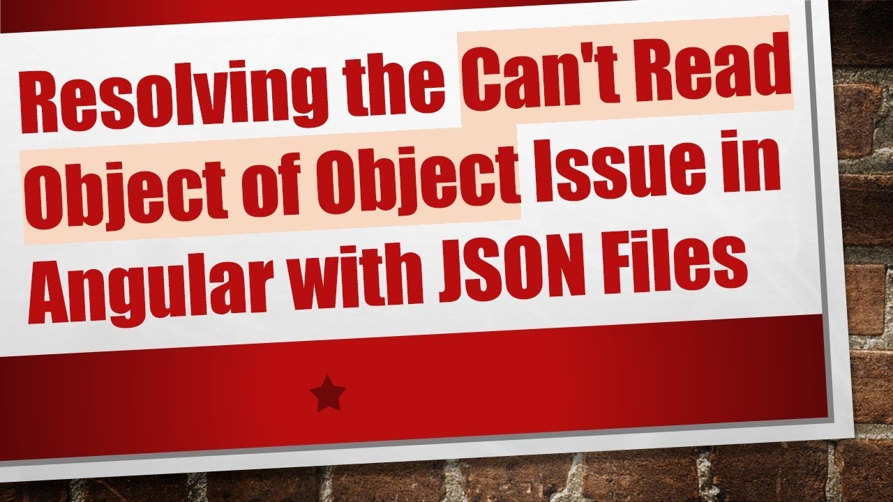 Resolving the Can't Read Object of Object Issue in Angular with JSON Files