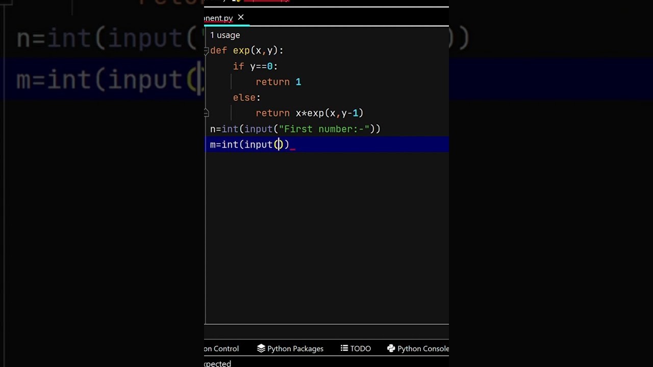Exponentiation Using Recursion in Python