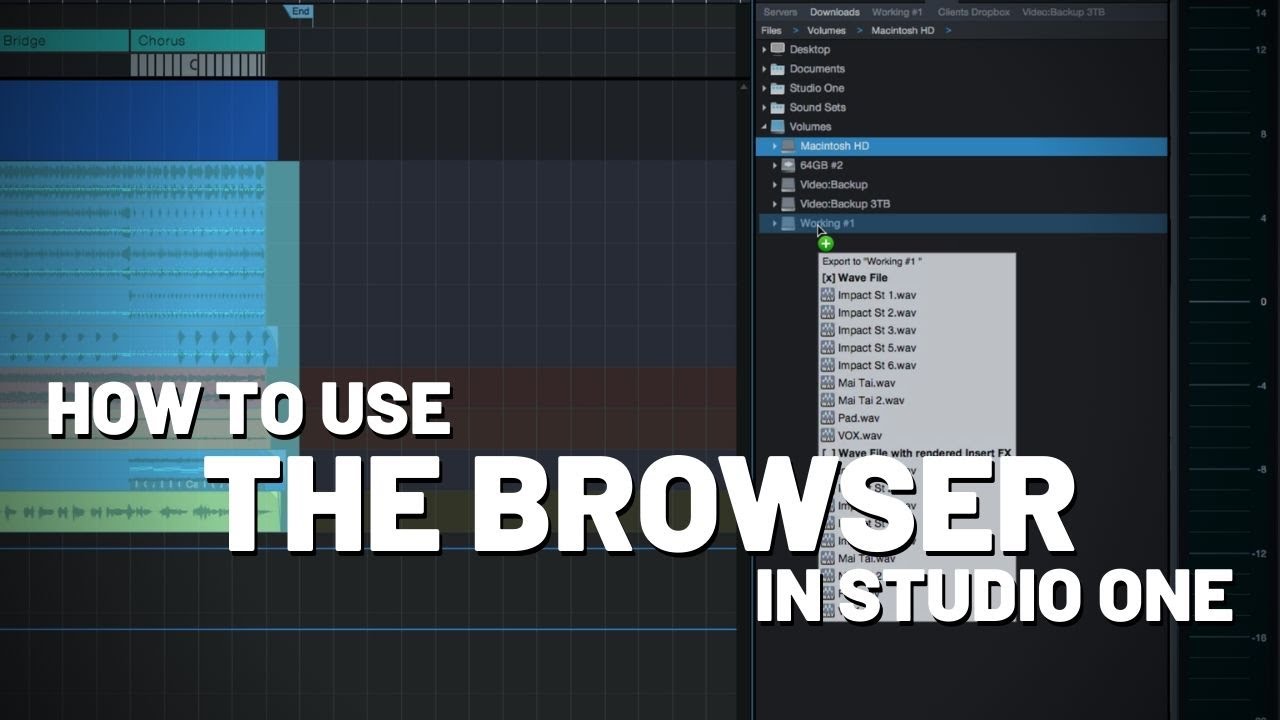 How to Use the Browser in #StudioOne