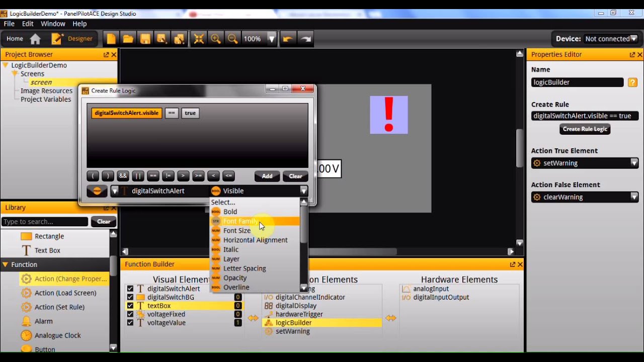 PanelPilotACE Tutorials: Logic Builder Explained