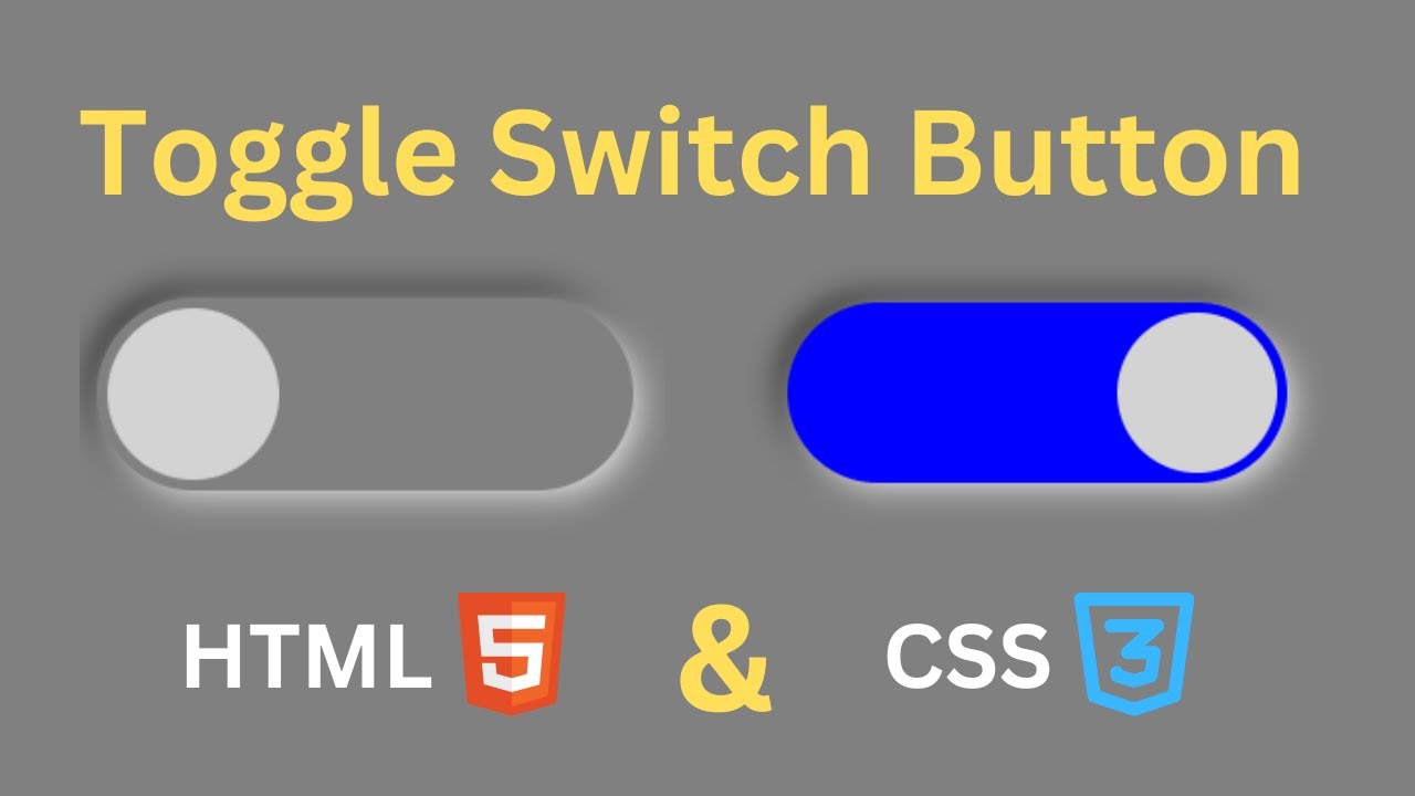 create SIMPLE Toggle Switch Button Using HTML and CSS – No Javascript