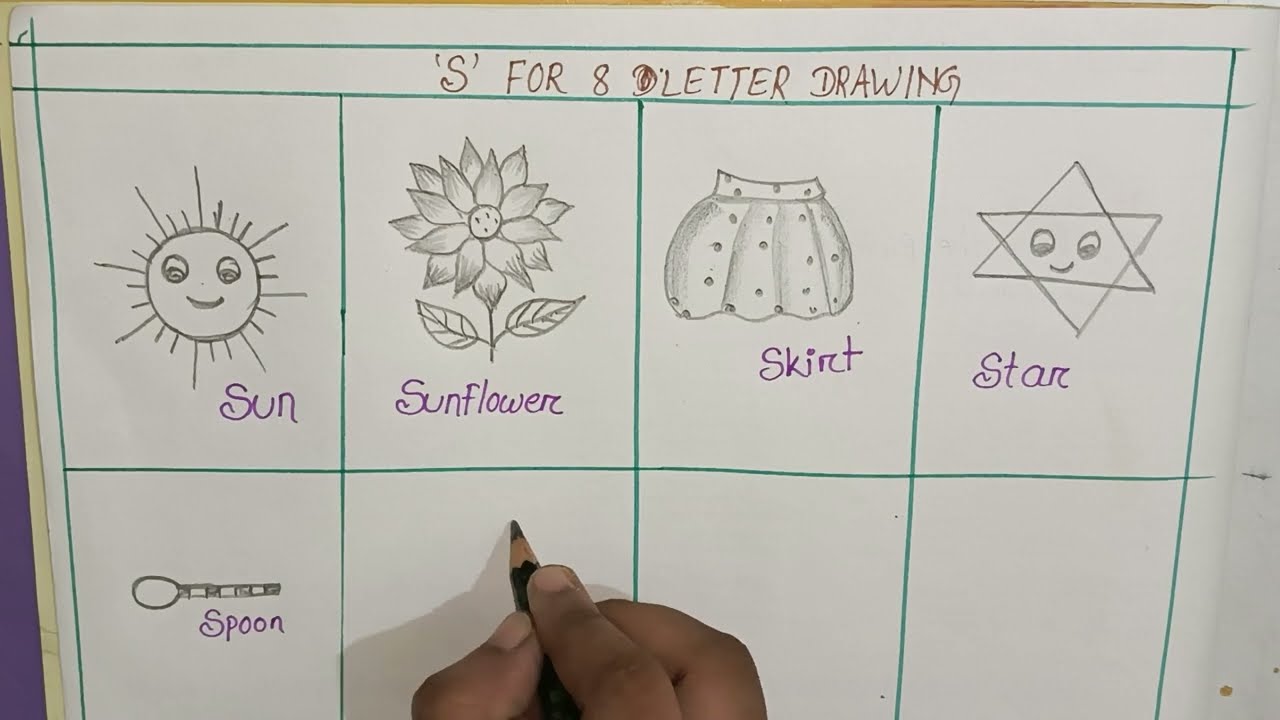 Let's draw object that start with letter 