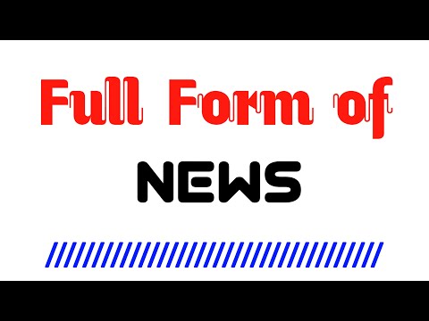 News full form in english!