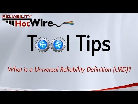 Software Tool Tip: What is a Universal Reliability Definition (URD)?